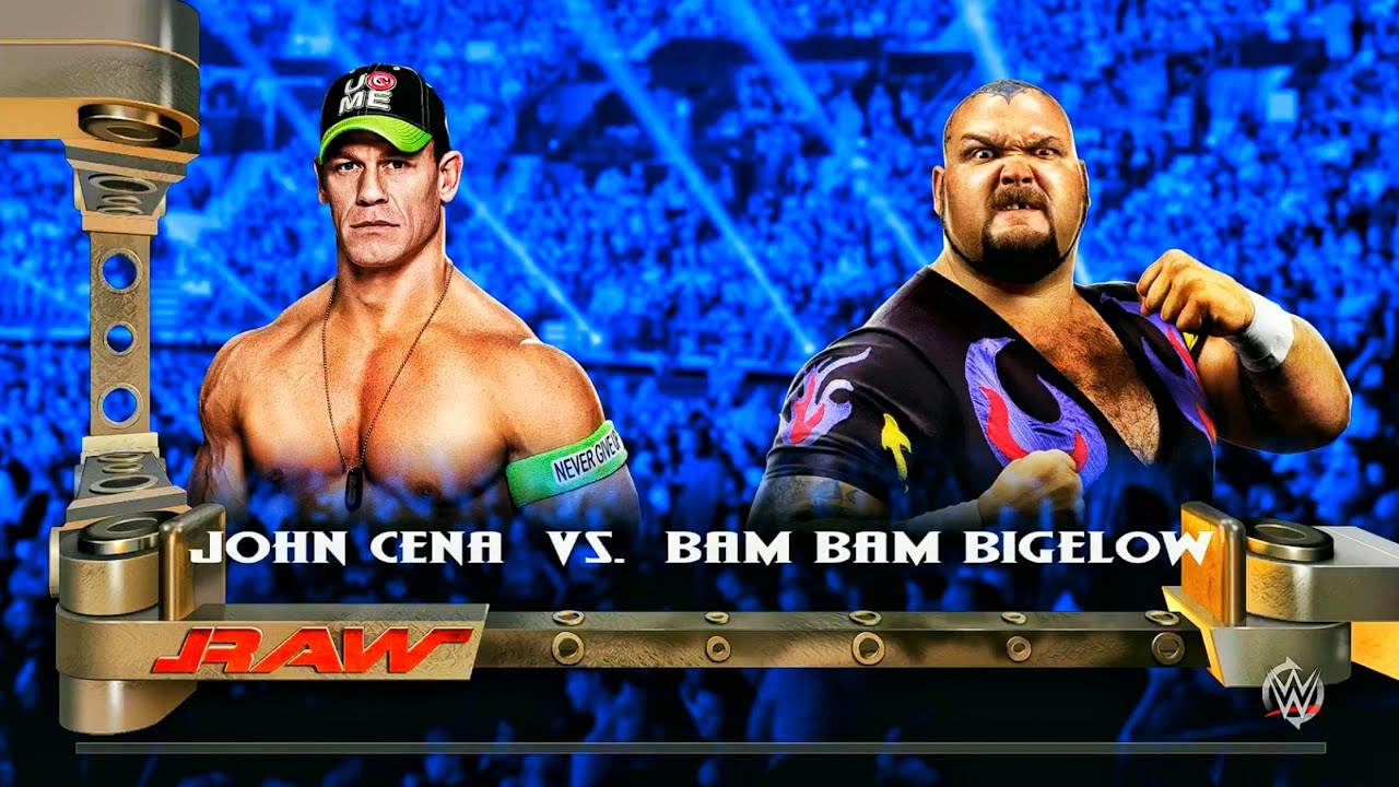 John Cena Vs Bam Bam Biglow - Full Match At RAW | WWE 2k15 - YouTube