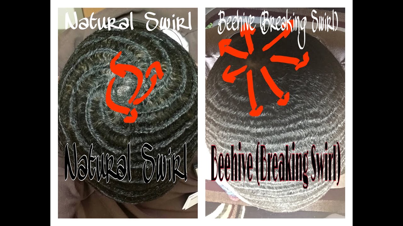 360 Waves: The Difference between a BEEHIVE & SWIRL CROWN - YouTube
