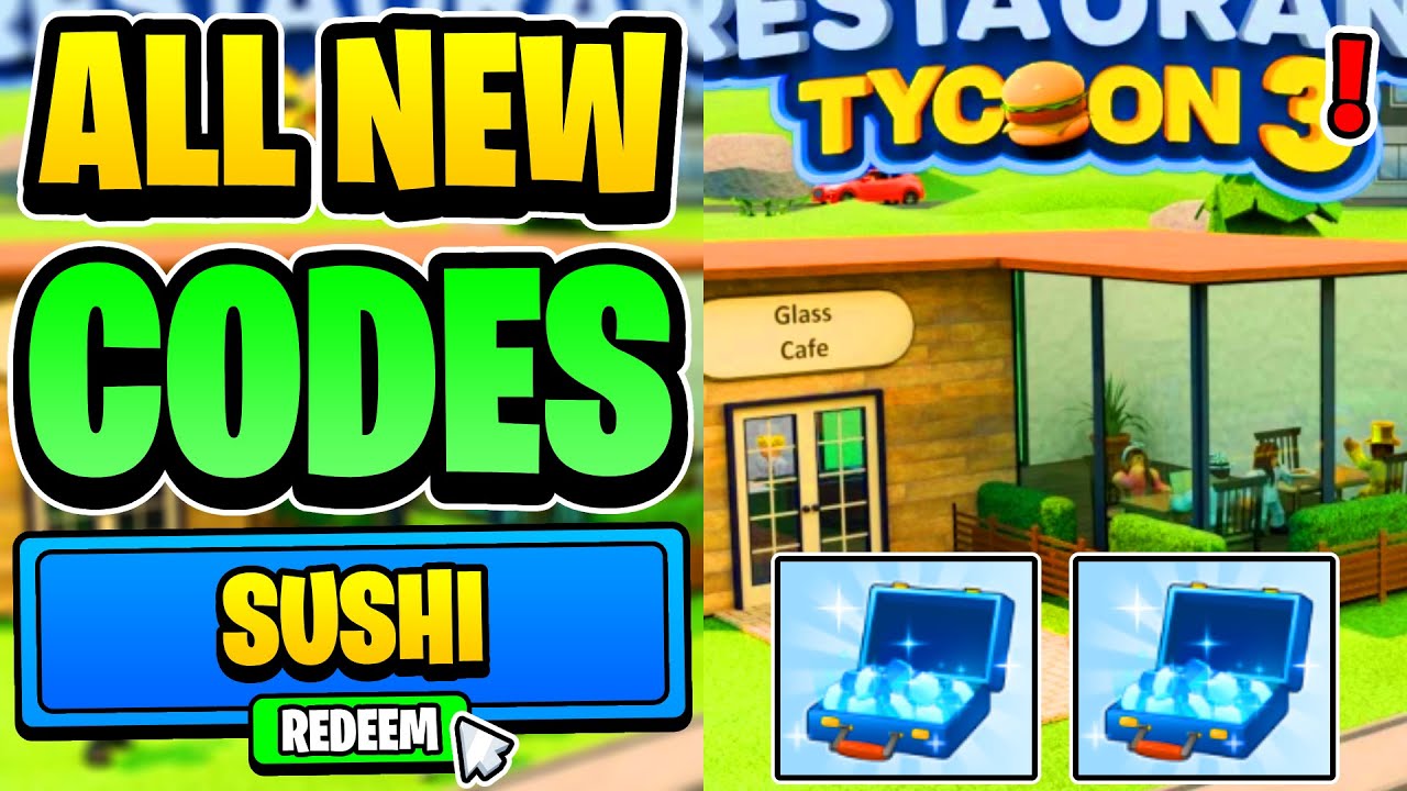 *NEW* ALL WORKING SUSHI UPDATE CODES FOR RESTAURANT TYCOON 3! Roblox ...