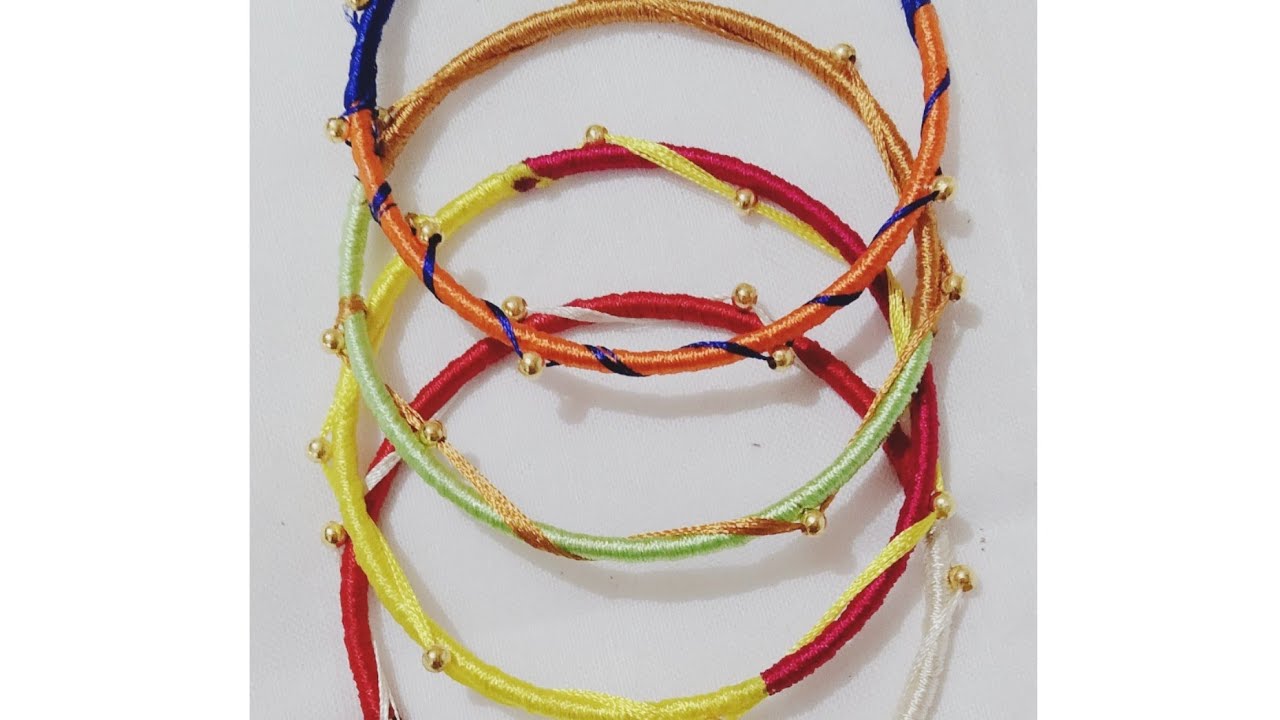 Silk Thread Colourfull/ Silk thread Bangls at home// Aparna Creation ...