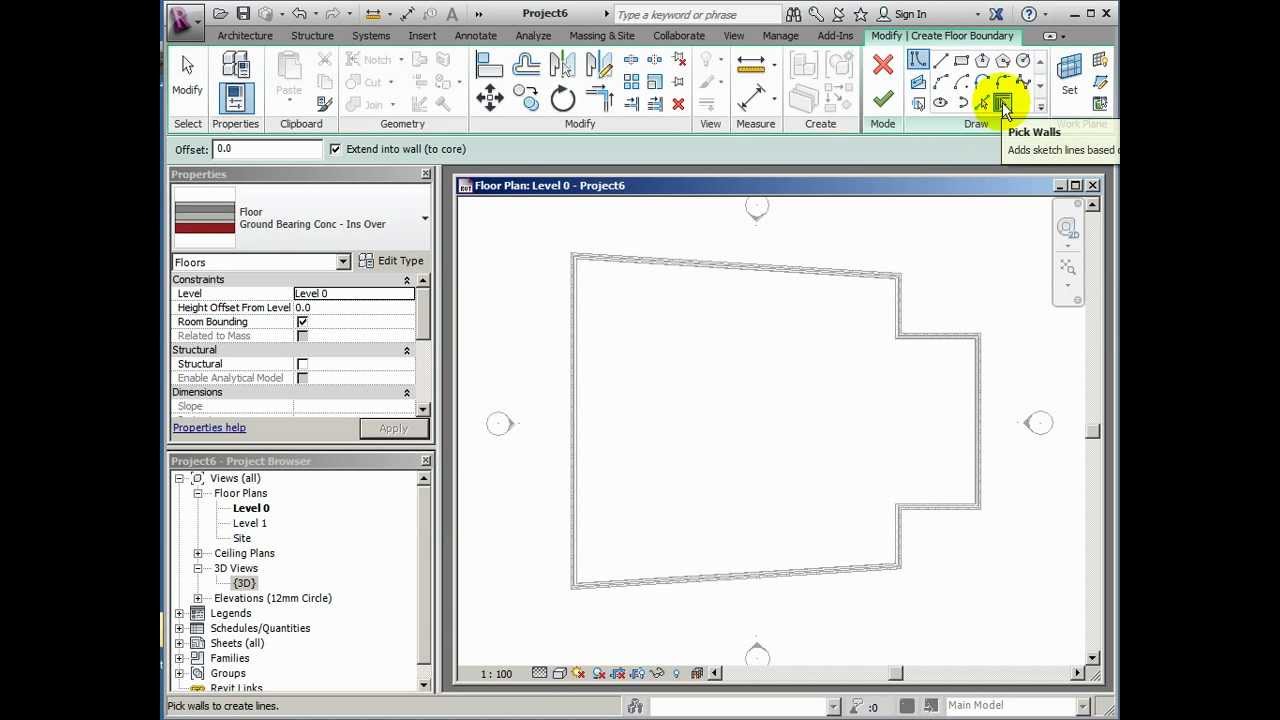 Revit Basics pt1 - external walls and floor - YouTube