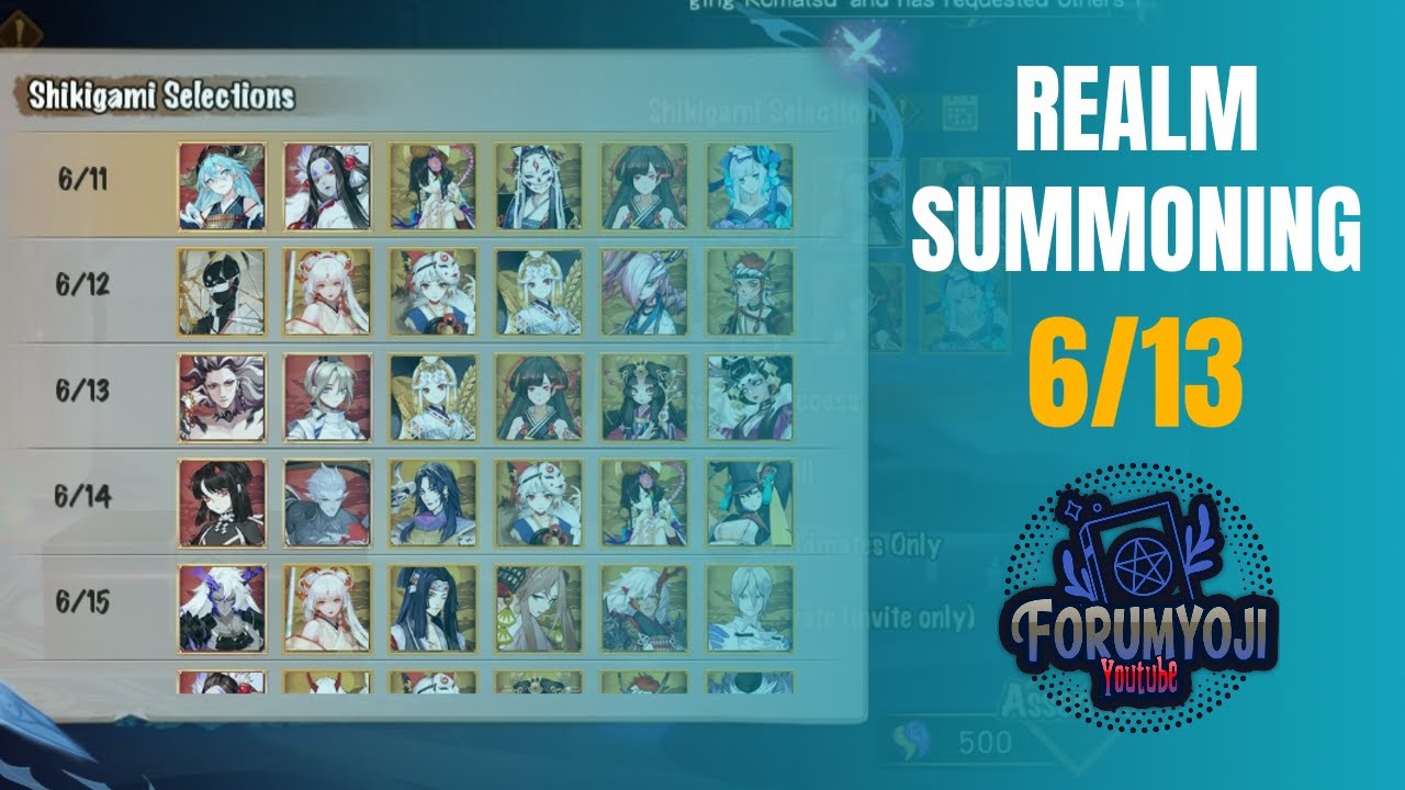 Onmyoji Realm Summoning Event 6/13 - YouTube