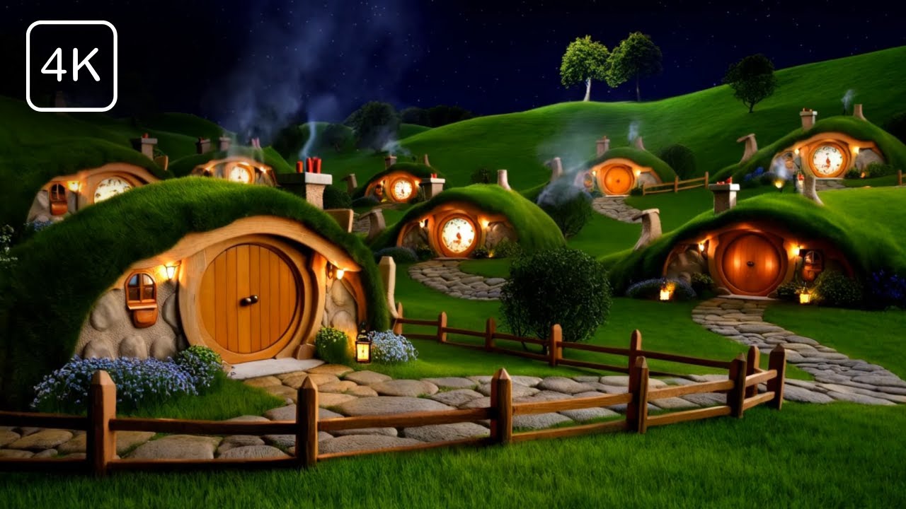 Cozy Hobbit Village Ambience | Relaxing Shire Sounds for Sleep ...