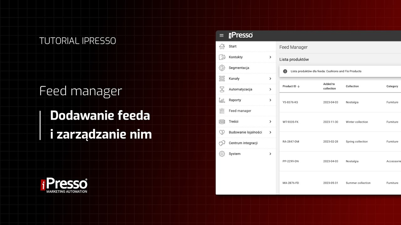 [PL] Feed manager - dodawanie feeda i zarządzanie nim || Tutorial iPresso - YouTube
