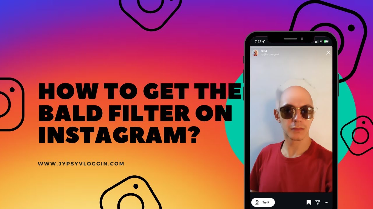 How to get the Bald filter on Instagram - YouTube