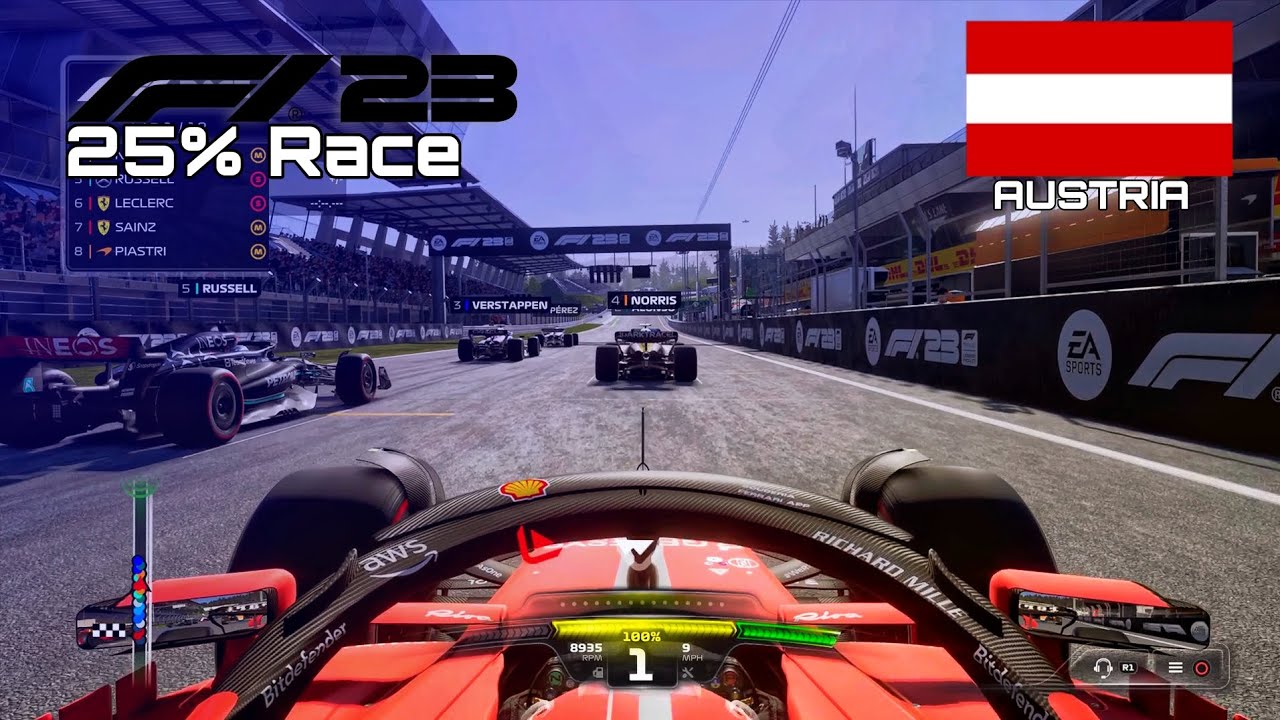 F1 2023 GAME | 25% Race Austrian - Charles Leclerc | PS4 Gameplay - YouTube