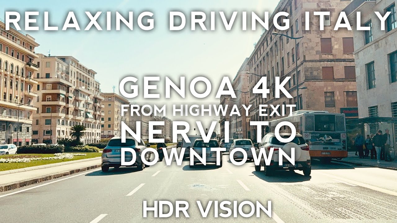 Driving Italy Genoa in 4K - From Highway Exit Nervi to Downtown - New ...