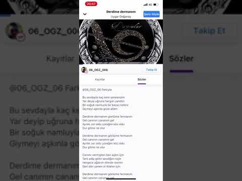 Derdime dermanım karaokee