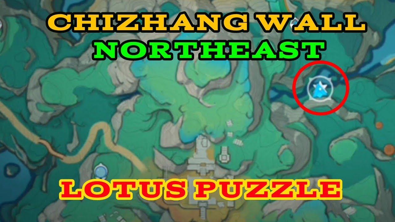 How To Solve Lotus Puzzle Northeast Of Chizhang Wall - YouTube