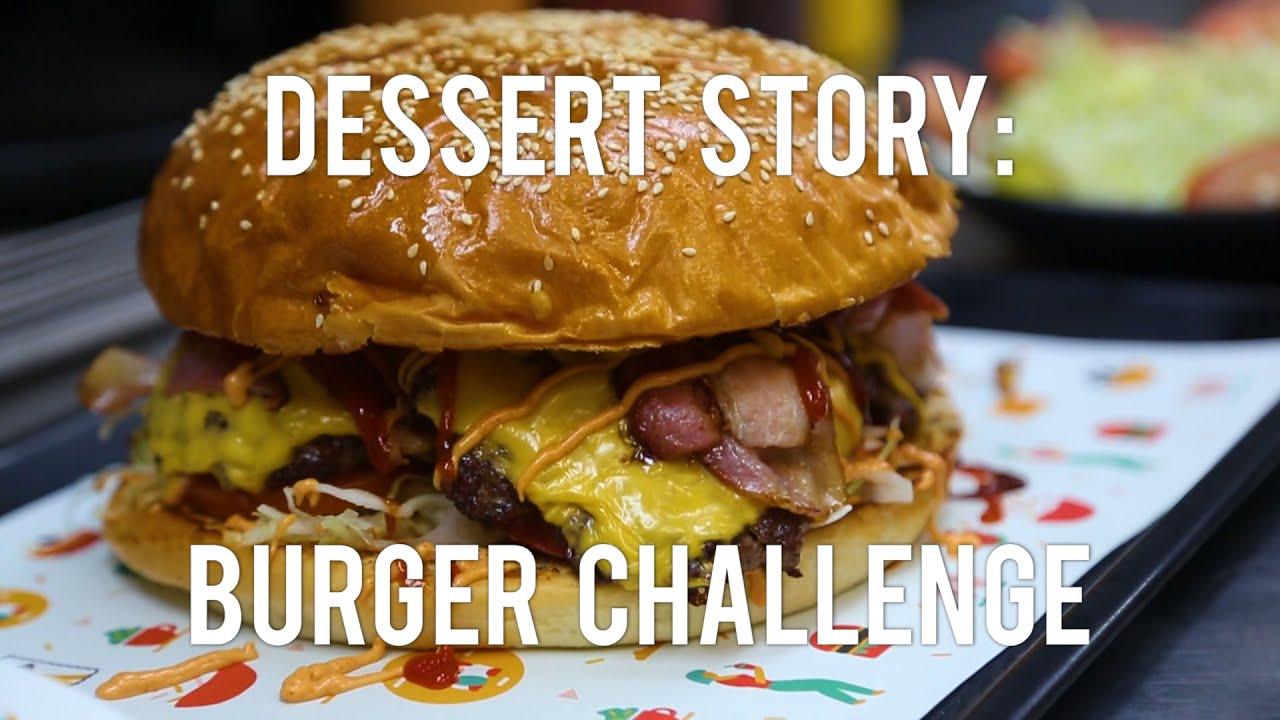 Eating Competition: 5 minute Dessert Story Epic Burger Challenge - YouTube