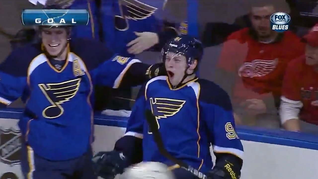 Vladimir Tarasenko scores his 1st career NHL goal | January 19, 2013 | Blues vs. Red Wings - YouTube