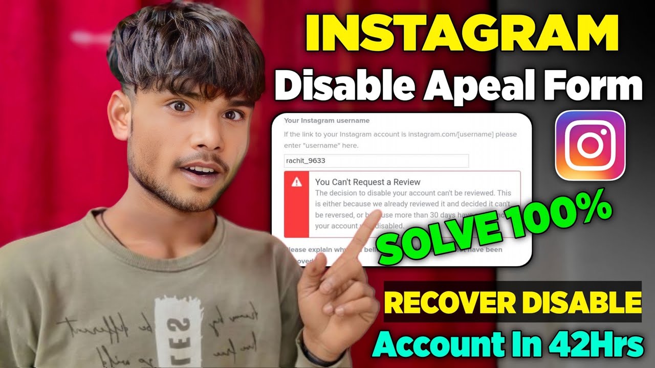 How To Fix ( You Can't Request a Review ) Problem In Instagram Apeal ...