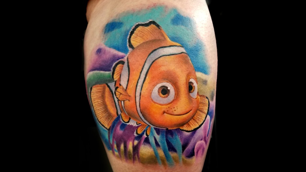 Dinamik Tattoo time lapse - Chris Oliveira - Finding Nemo - YouTube