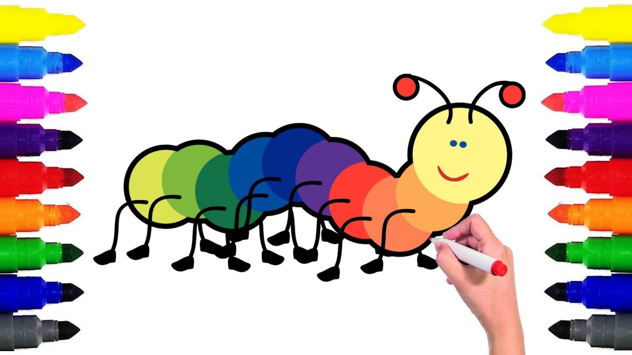 How to draw worms | easy drawing worms for kids | coloring and drawing ...