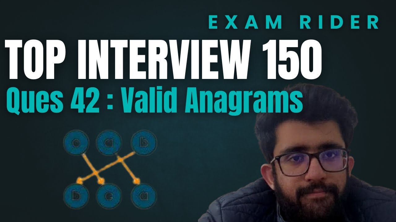 Valid Anagram Leetcode Top Interview 150 C Education Interviewquestions Maths Dsa