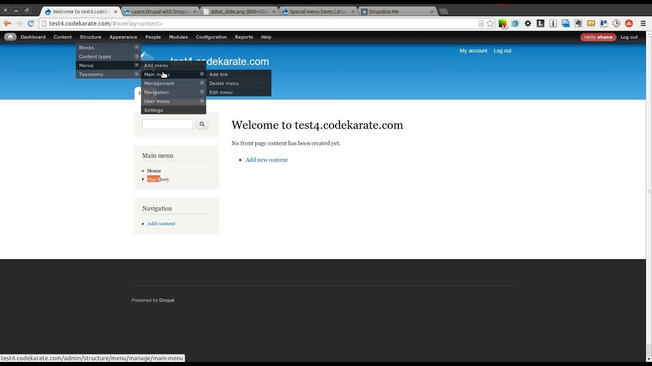 Drupal 7 Special Menu Items Daily Dose Of Drupal Episode 119 Youtube