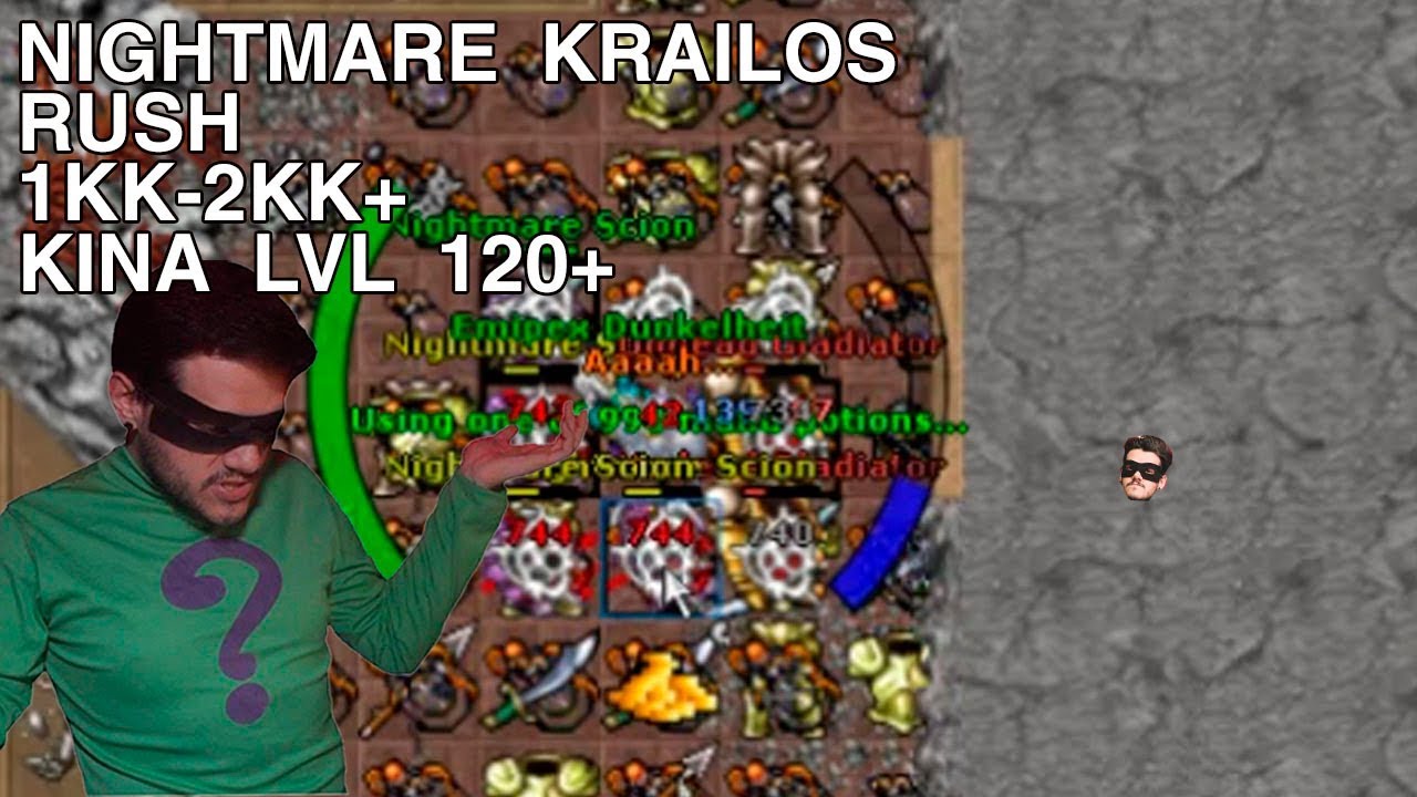 Tibia - Knight lvl 120+ EXP 1KK~2KK+ Nightmare Scion e Undead Gladiator ...