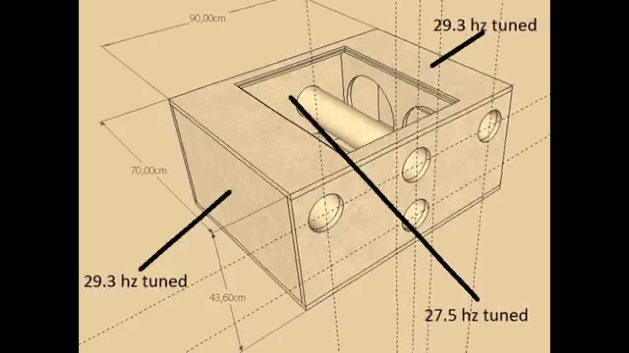 pioneer 4 12s 6th order baspand box design ts-w310d4 - YouTube