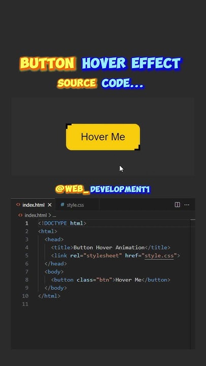 How To Create Button Hover Effect Using Css Javascript Loading Coding Programming