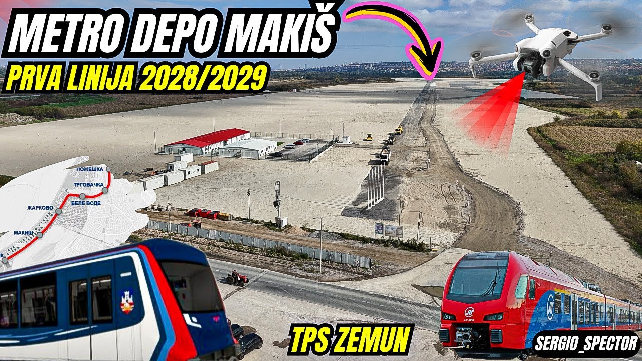 Metro Beograd - Depo Makiš i Projekat stanica, Vozovi u Zemunu Stadler ...