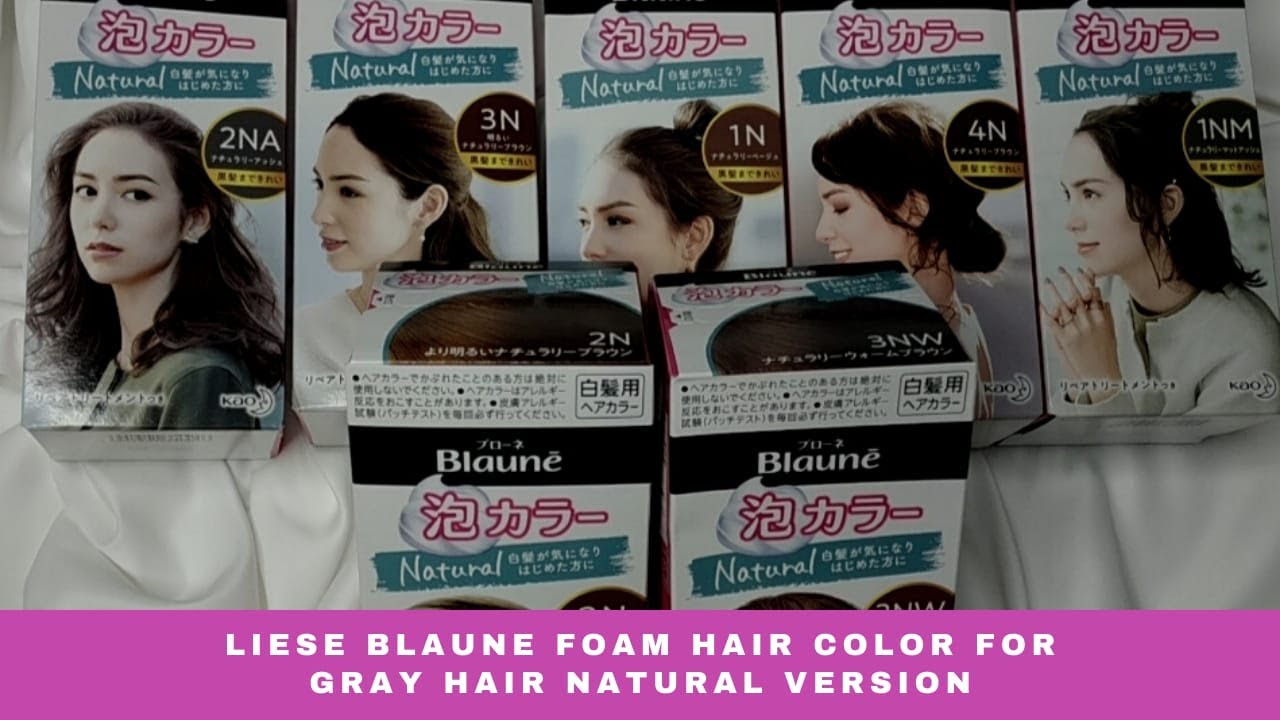 Review Liese Blaune Creamy Foam Hair Color For Gray Hair Natural Series ...