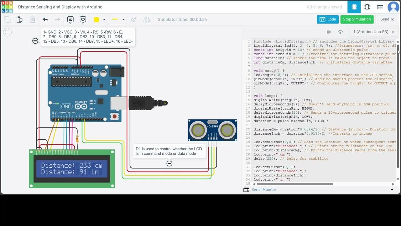 Distance Sensing and Display with Arduino - YouTube