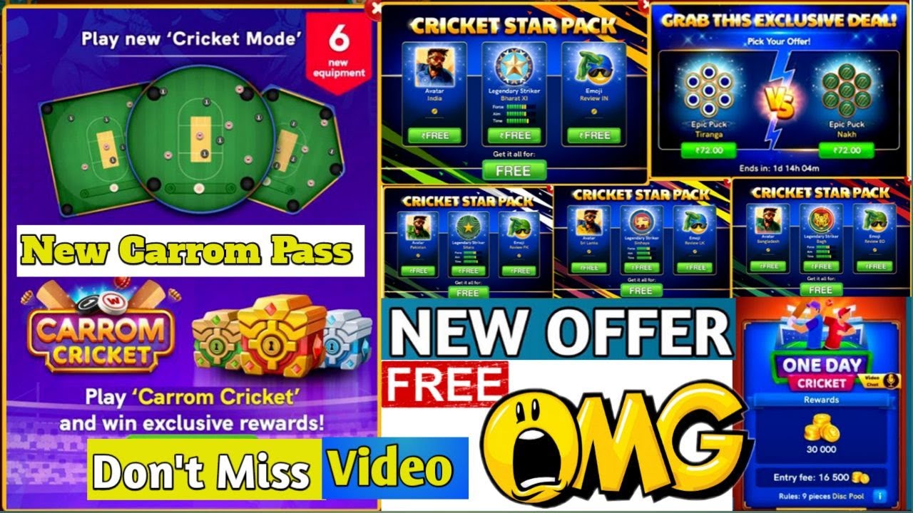 Carrom pool upcoming New offer's ♥️ Next Carrom pass Worl cup sesson 🔥 ...