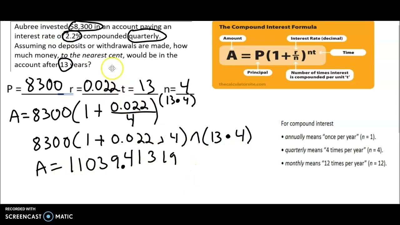 Compounding - Solve for Future Value - YouTube
