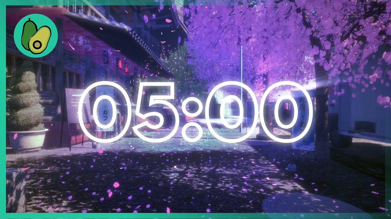 5 Minute Countdown Timer - Sakura 🌸 Calm & Uplifting Music [EDM] (4K ...