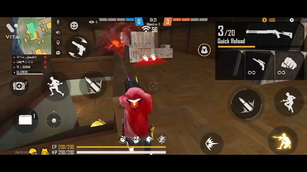 1/4 clutch lokesh gamer 1234 #ajju bhai #gyan gaming # lokesh gamer ...