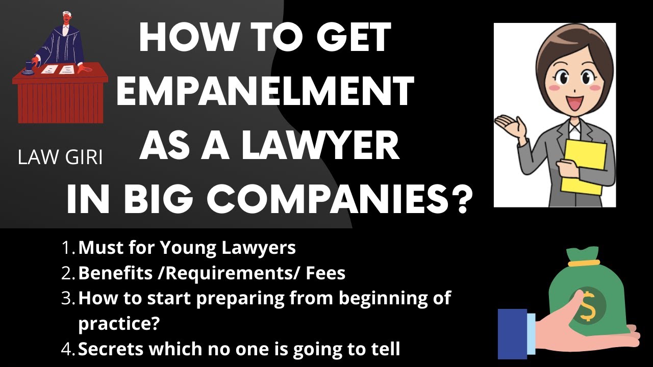 How to get empanelled as Advocate as First-Generation lawyer| Apply for ...