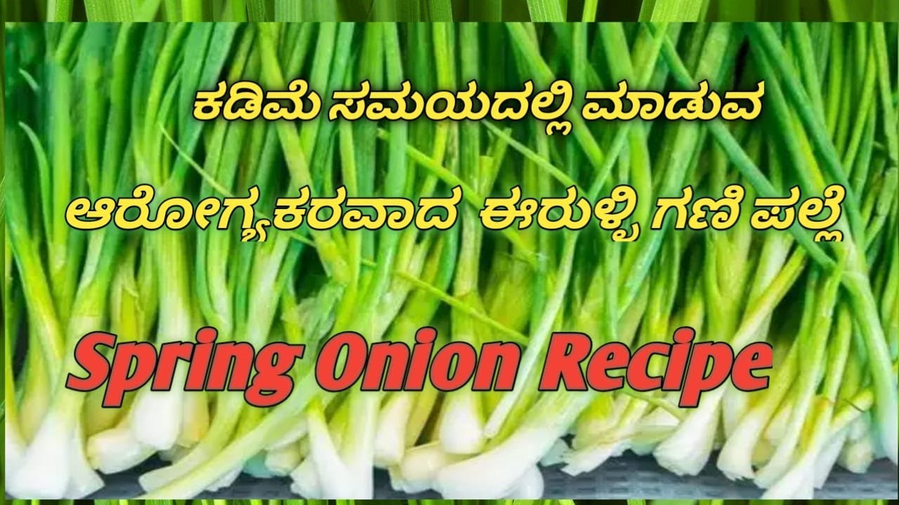 #How to make Spring Onion recipe / ಈರುಳ್ಳಿ ಗಣಿ ಪಲ್ಲೆ ಮಾಡುವ ವಿಧಾನ/ಕನ್ನಡ ...