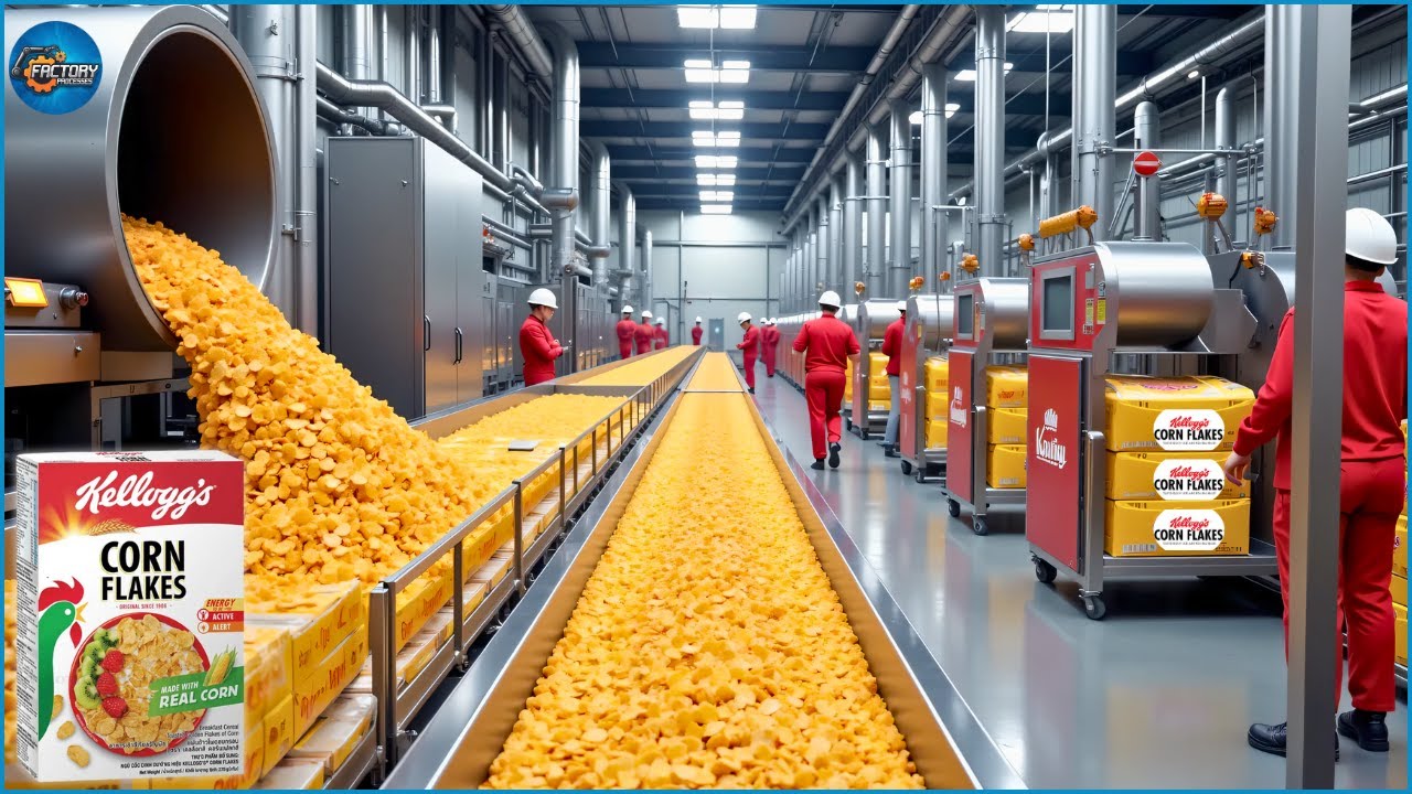 How Corn Flakes Are Made – Massive Corn Flakes Production in Factory | Factory Processes - YouTube