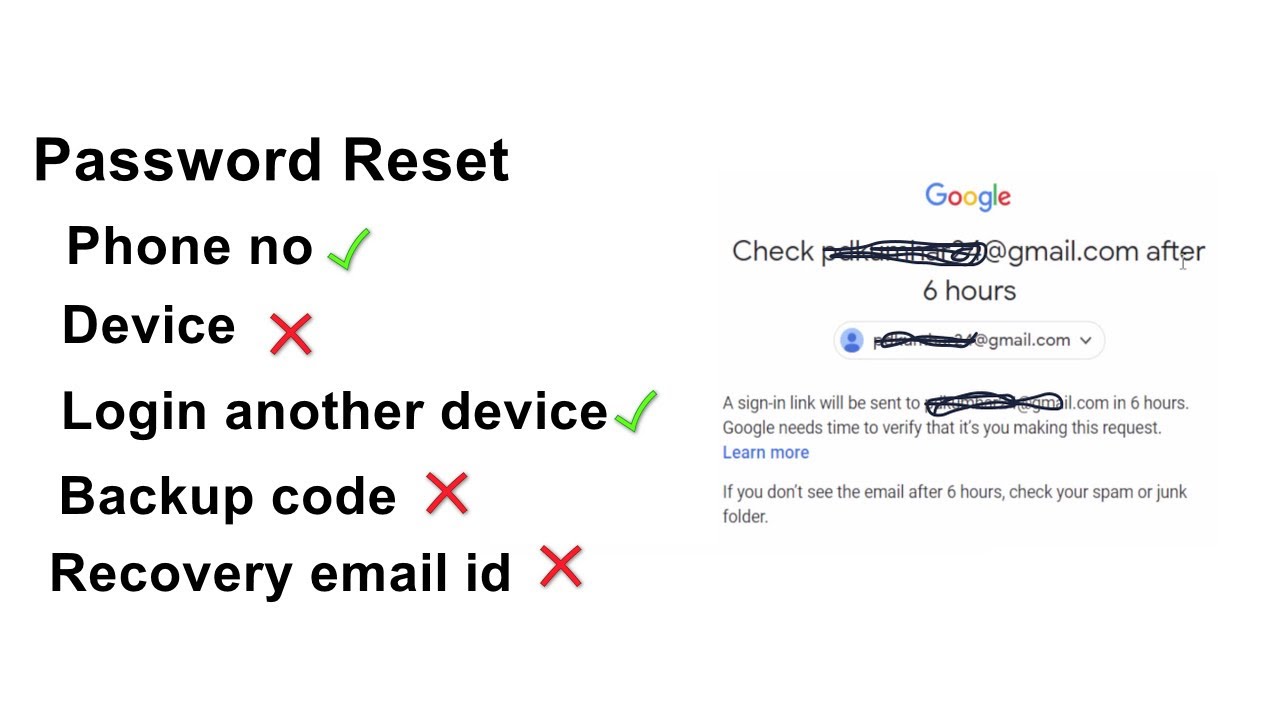 Google Account | account recovered successfully | recovery after 6 hour ...