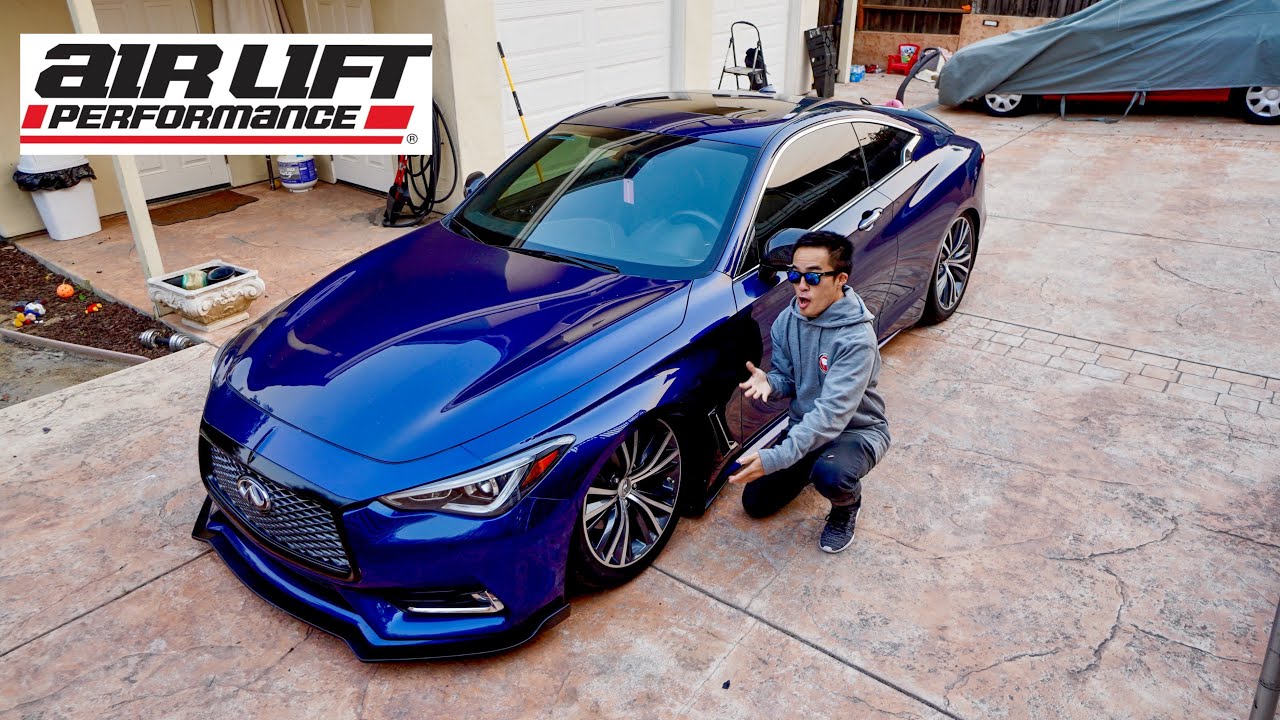 BAGGING MY FRIENDS INFINITI Q60! *SLAMMED!* - YouTube