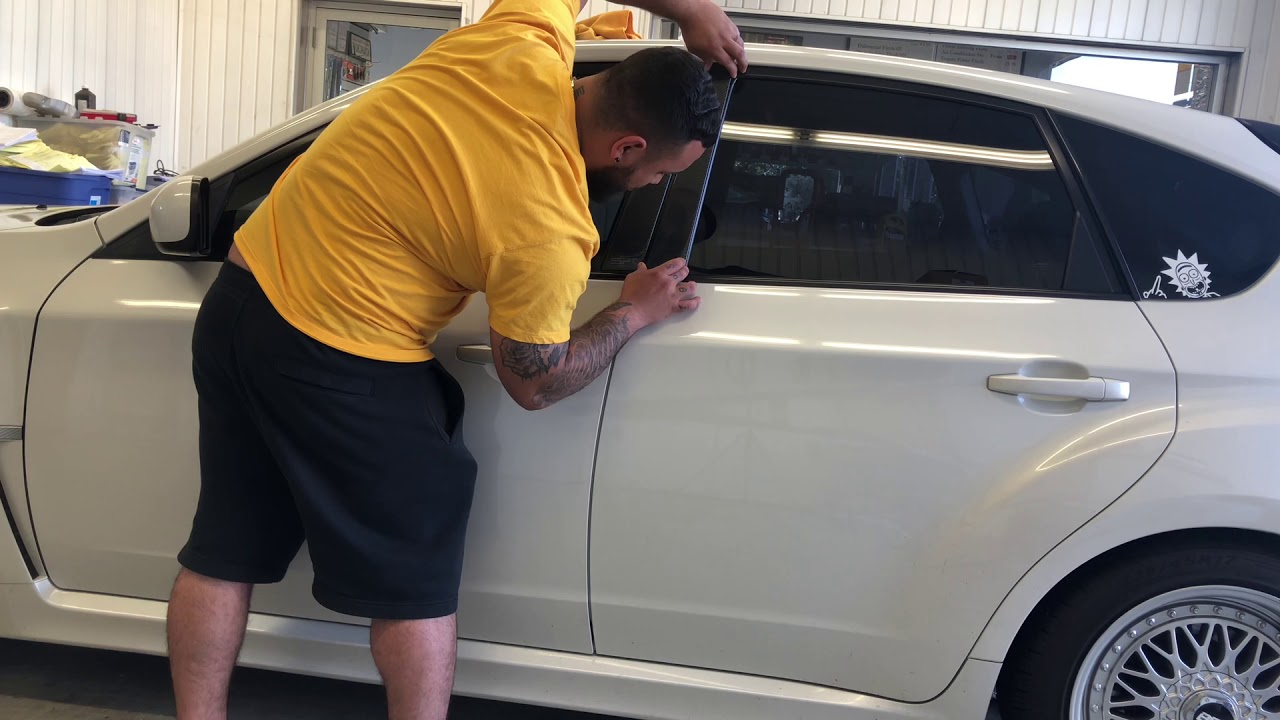 Carbon Fiber B Pillars for the 2013 Subaru WRX hatchback - YouTube