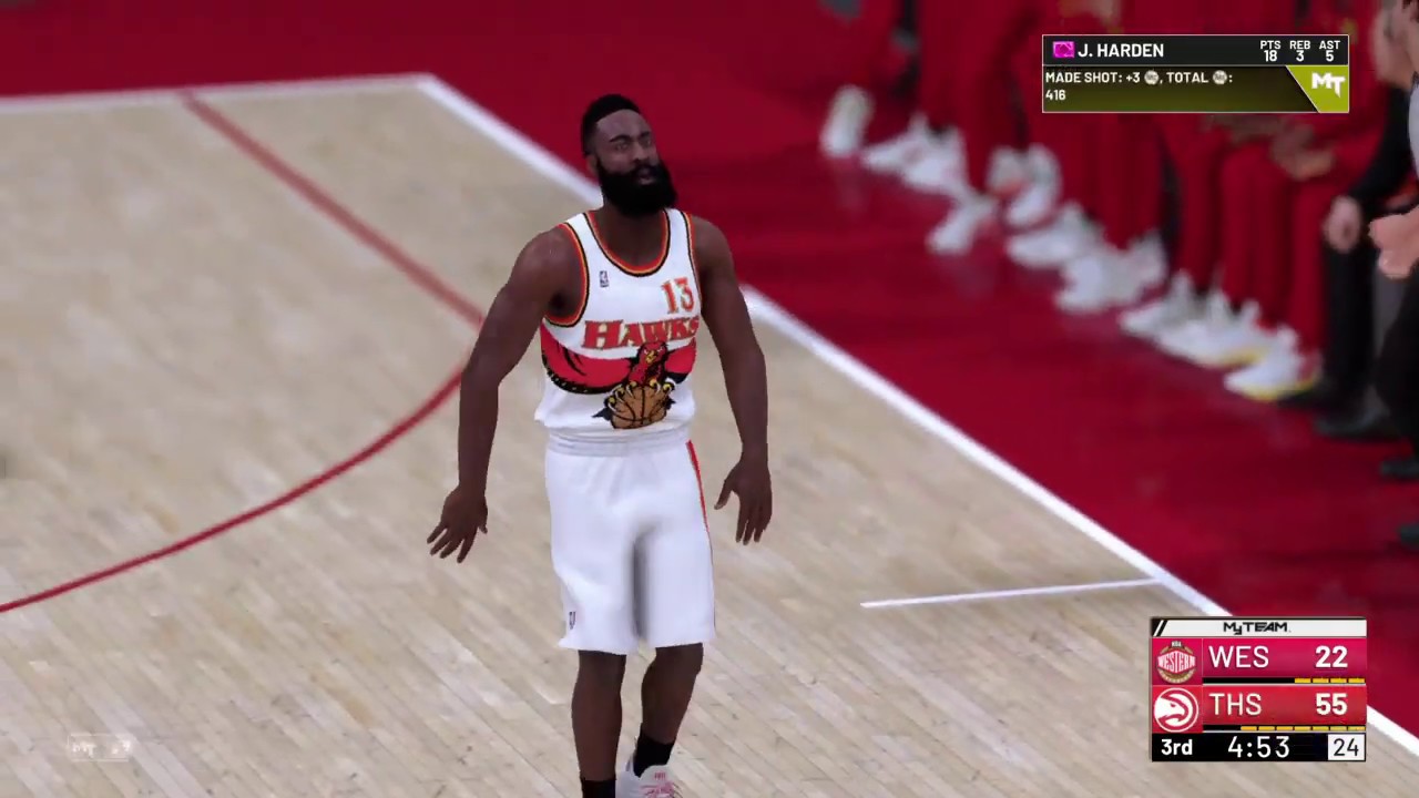 James Harden Traveling Step Back Exposed - YouTube