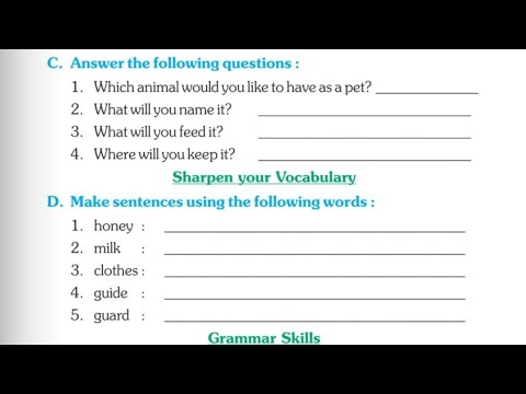 Helpful animals#class -2 English lesson-7 Helpful animals ...