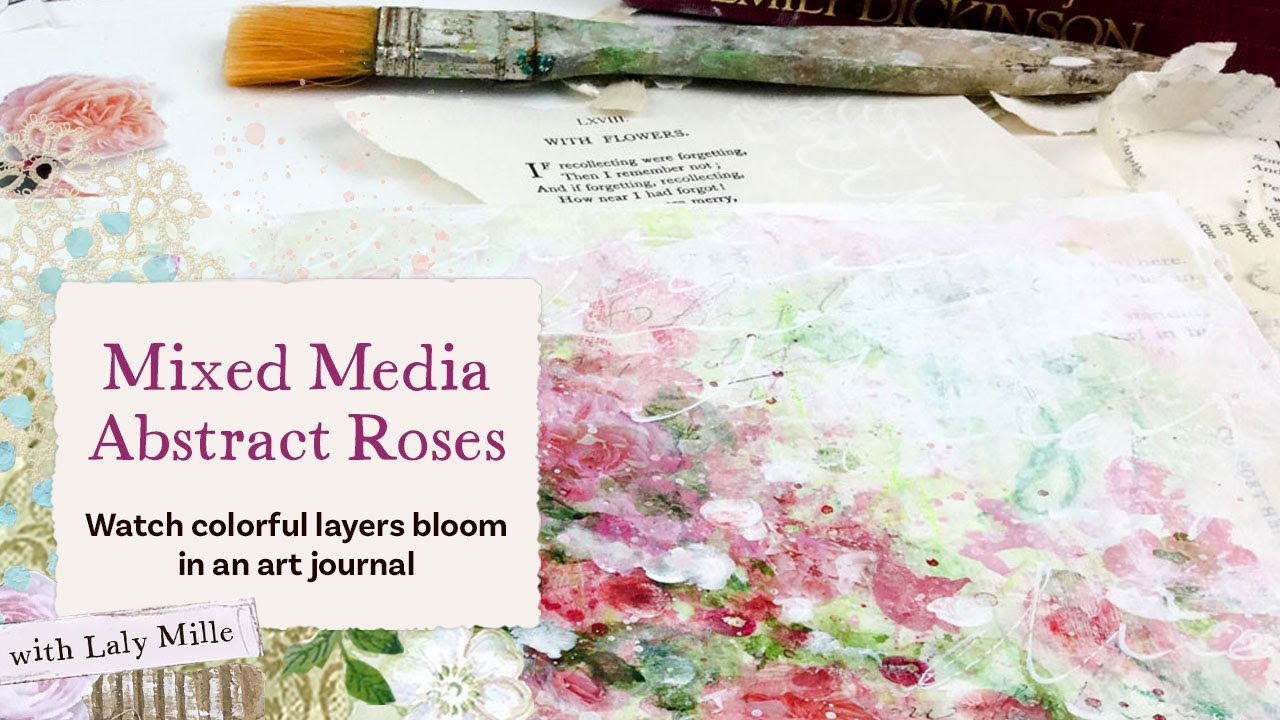 Mixed Media Abstract Roses - YouTube