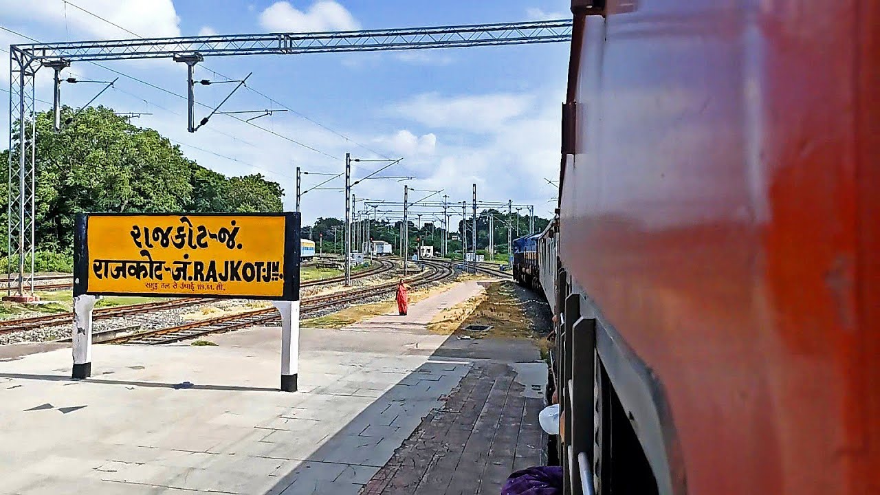On Board : Saurashtra Janata Express Passing Over Aji River After ...