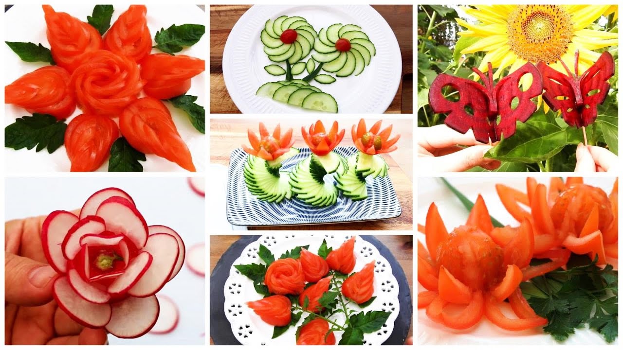 10 Super Salad Decoration Ideas - Easy Ideas Food Art - YouTube