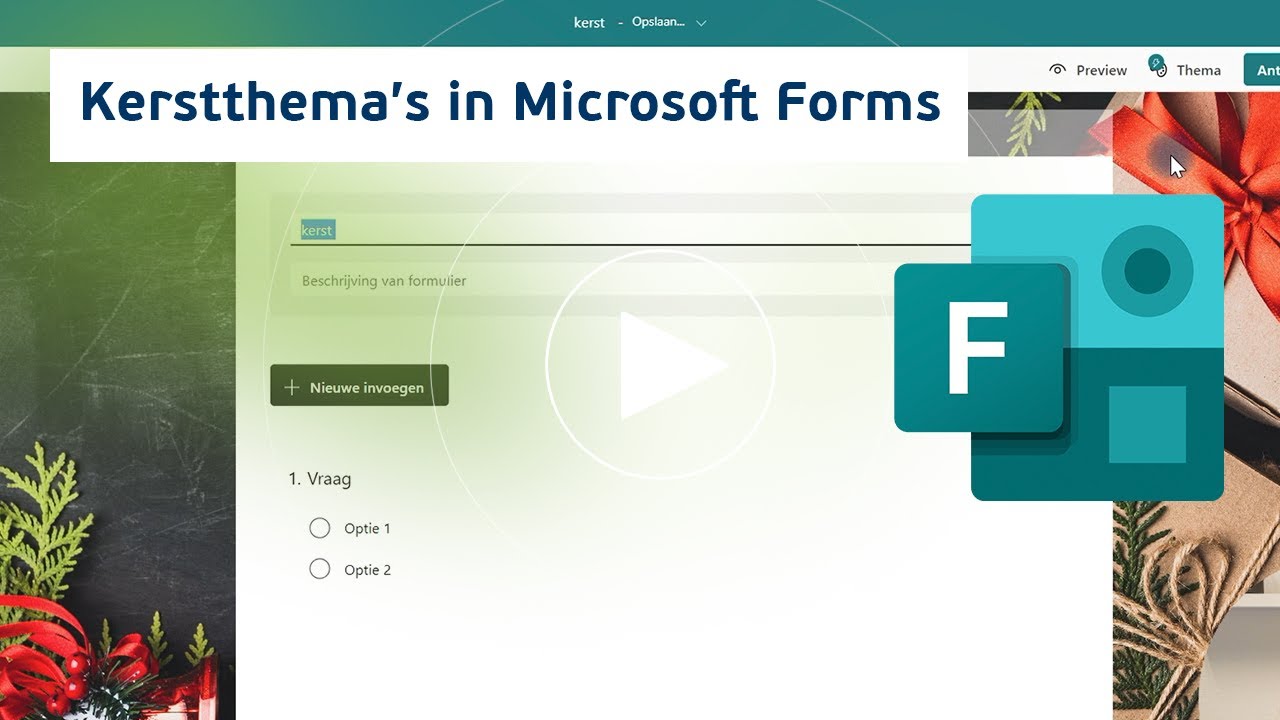 Kerstthema's in Microsoft Forms - YouTube