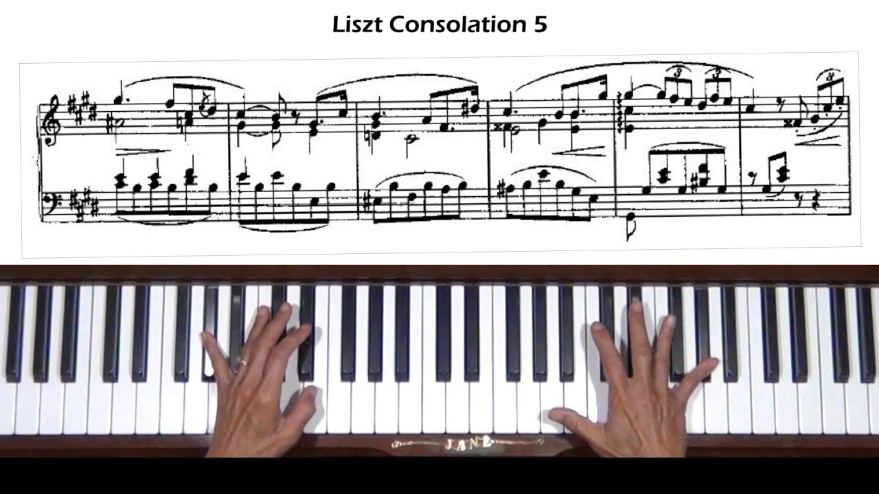 Liszt Consolation No. 5 Piano Tutorial - YouTube