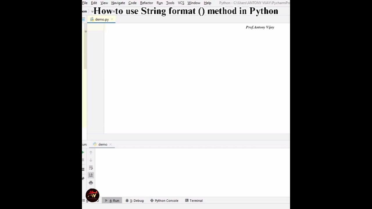 How to use String format () method -1 in Python Programming | Prof.Antony Vijay #shorts - YouTube