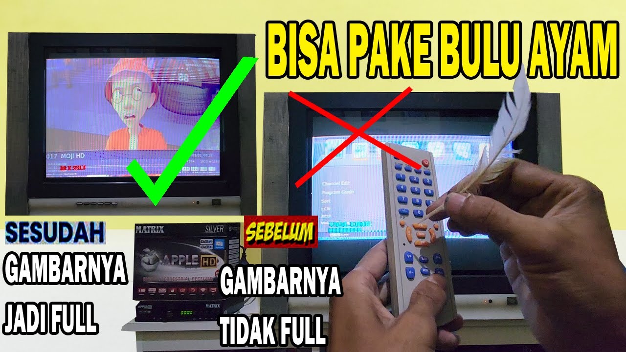 MENGATASI GAMBAR LAYAR TV TABUNG CINA ATAS BAWAH TIDAK FULL KE CROP ...