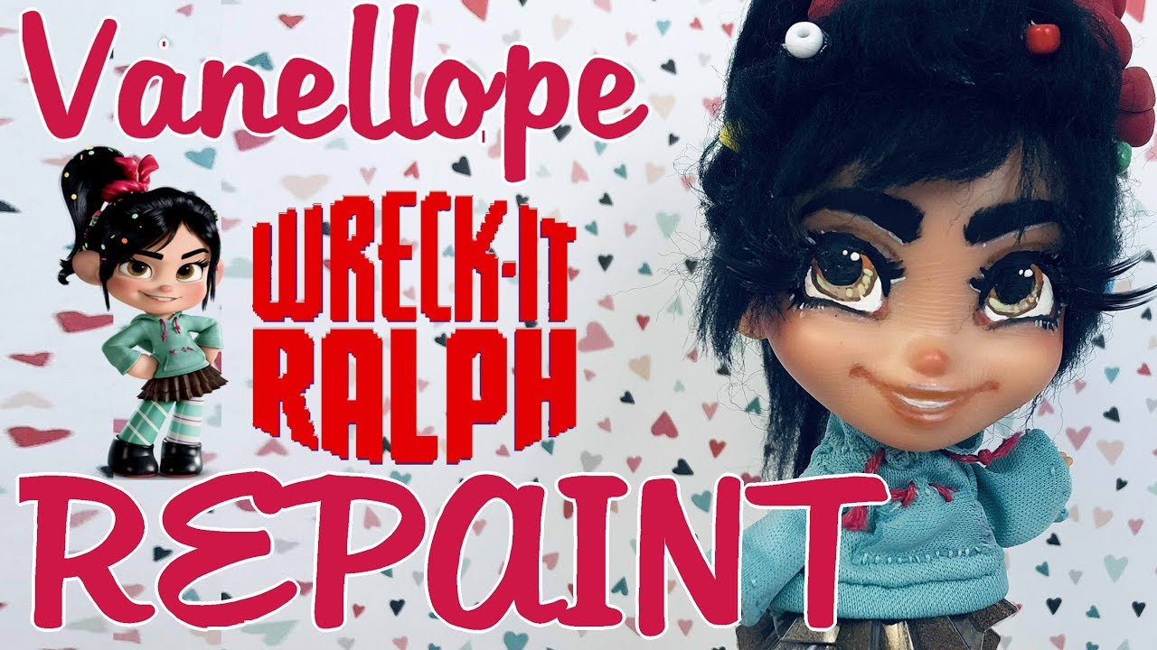 REPAINT || Vanellope von Schweetz Wreck-it Ralph OOAK Doll - YouTube