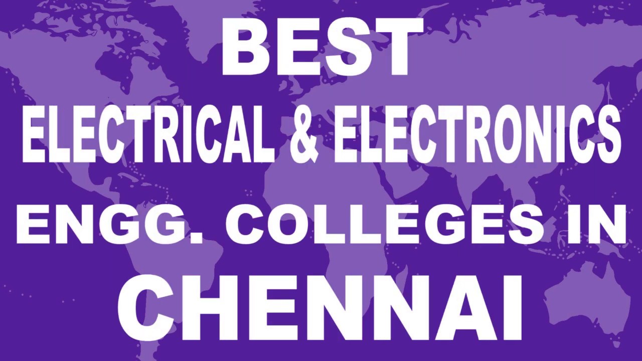 EEE Engineering Colleges in Chennai - YouTube