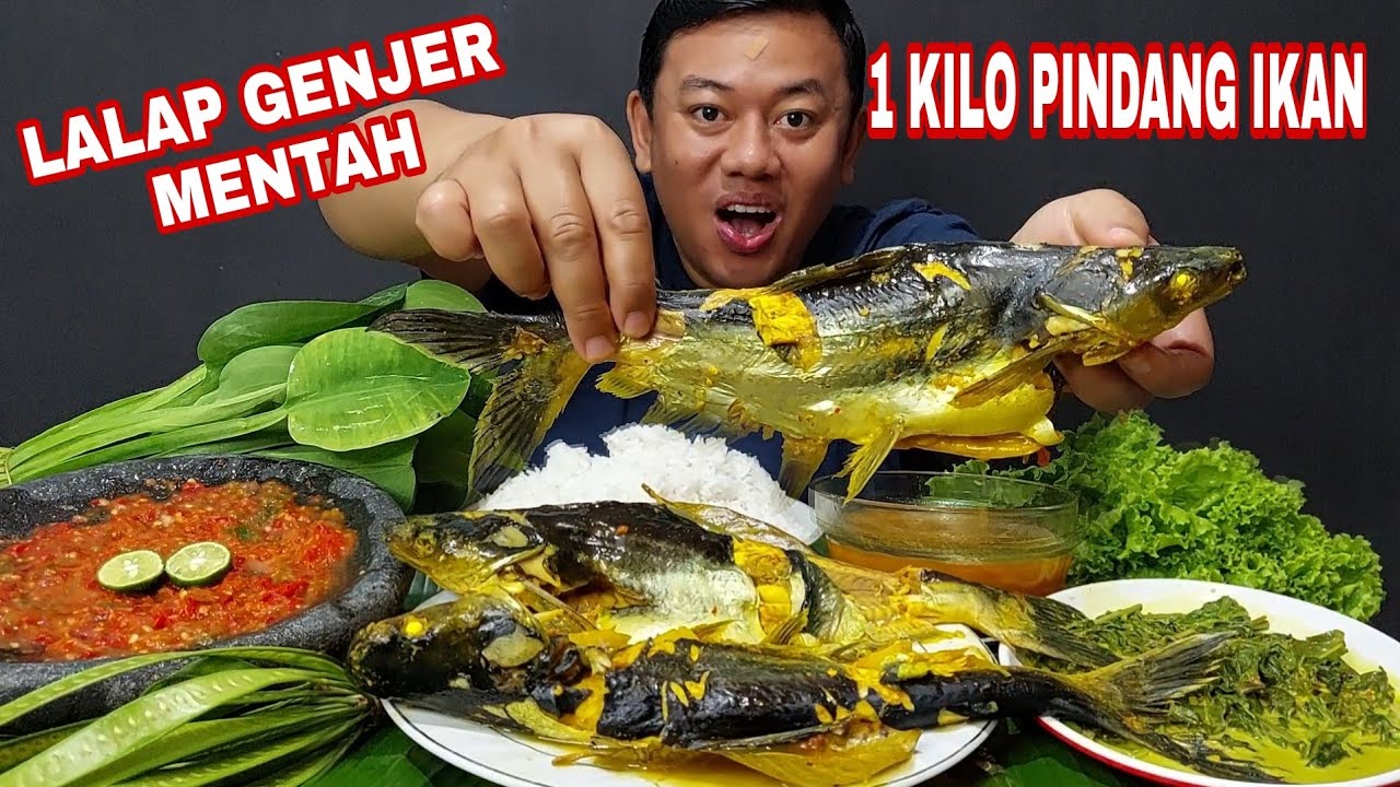 MUKBANG 1 KILO PINDANG IKAN PATIN PEDAS ASEM + LALAPAN PETAI CINA ...