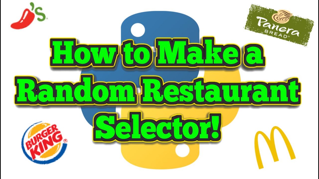 [Python Scripting] - How to Script a Random Restaurant Selector! - YouTube
