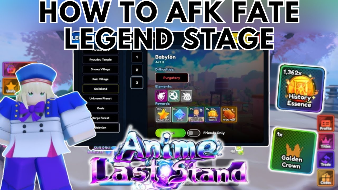 How To AFK The New Fate Legend Stage - Anime Last Stand! - YouTube